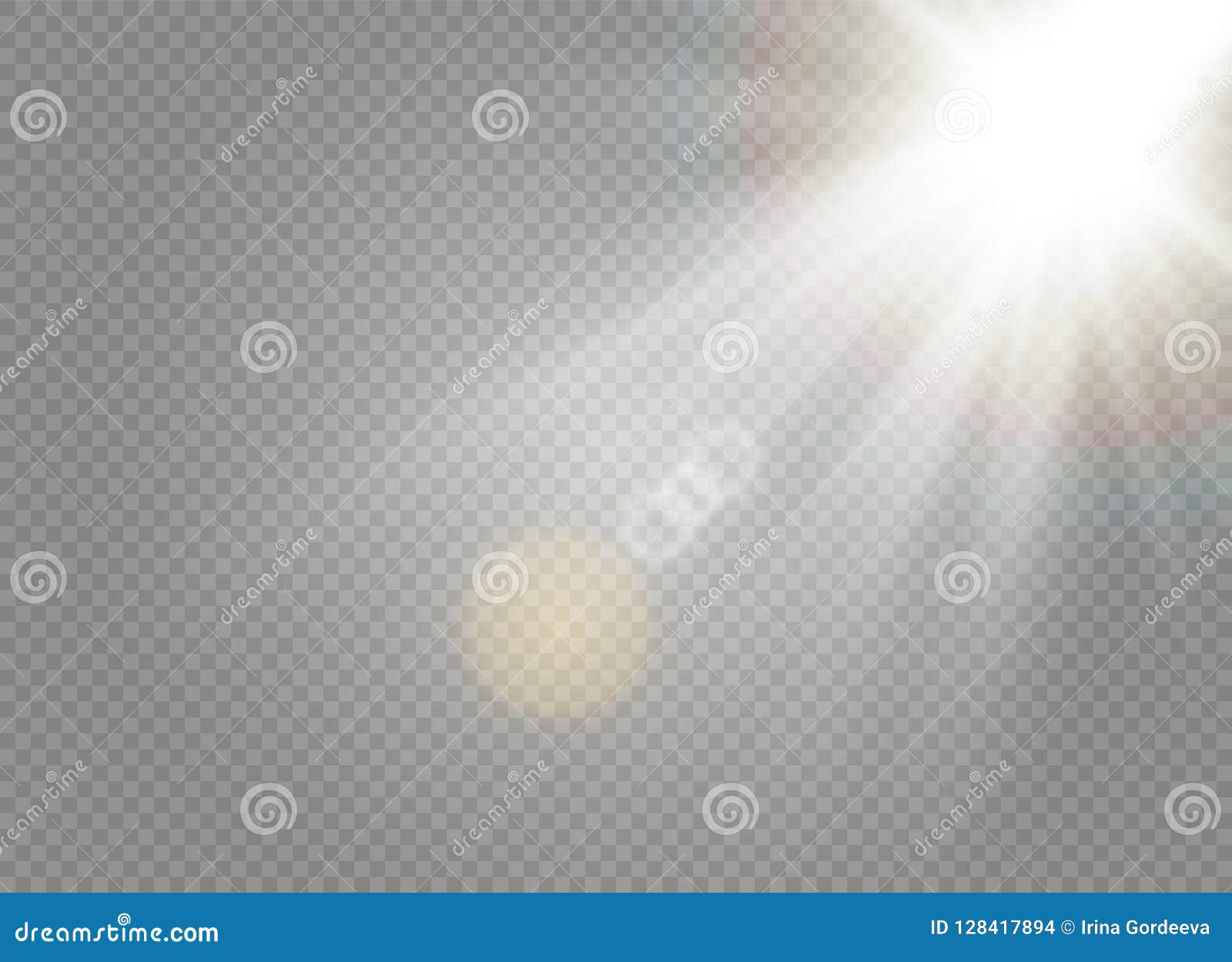 White Sunlight light stock vector. Illustration of festive - 128417894