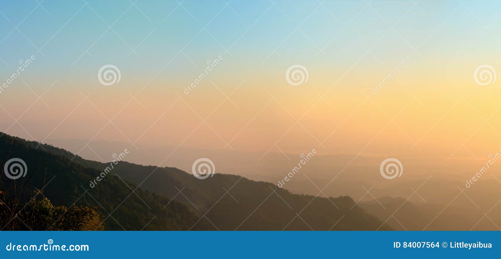 Sunlight View in the Morning Around the Mountain. Stock Photo - Image ...