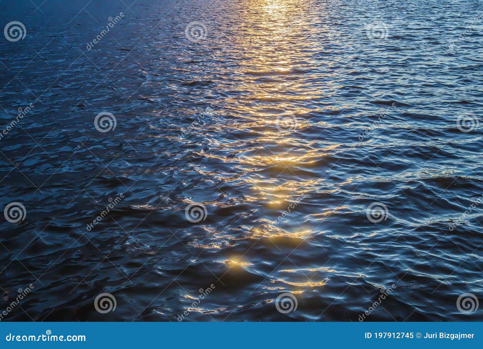 Sunlight on the Water at Sunset Stock Image - Image of ripple, cloud ...