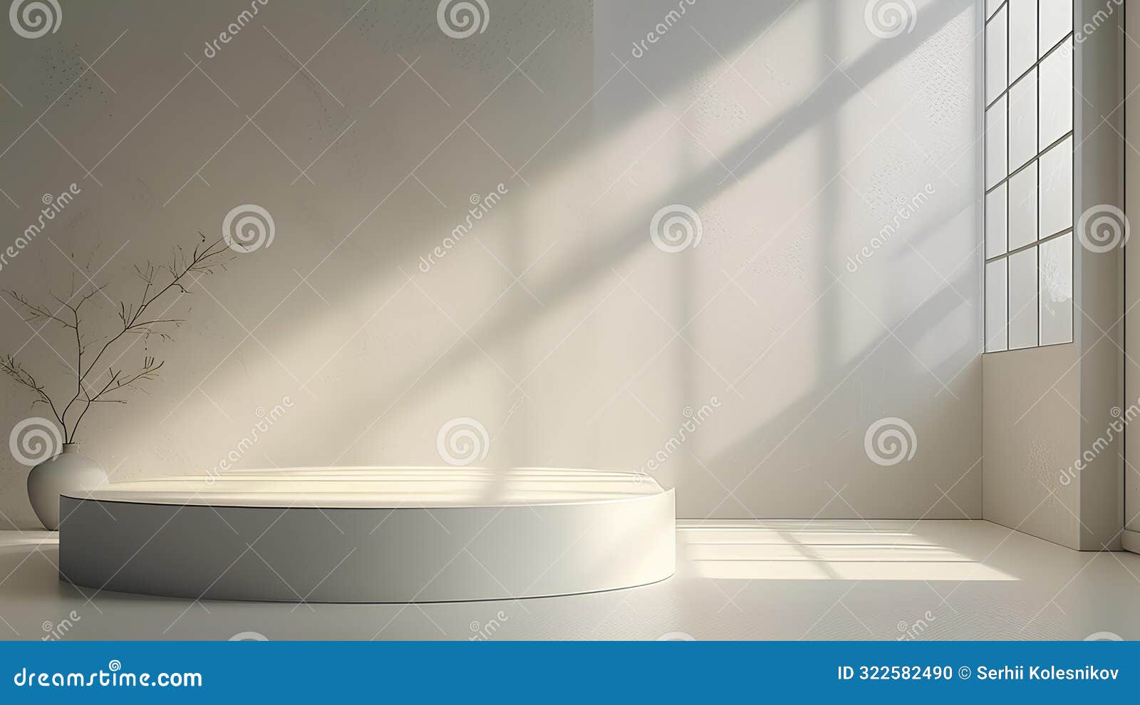 Empty Simple Dark Room Interior With Unpainted Walls Royalty-Free Stock ...