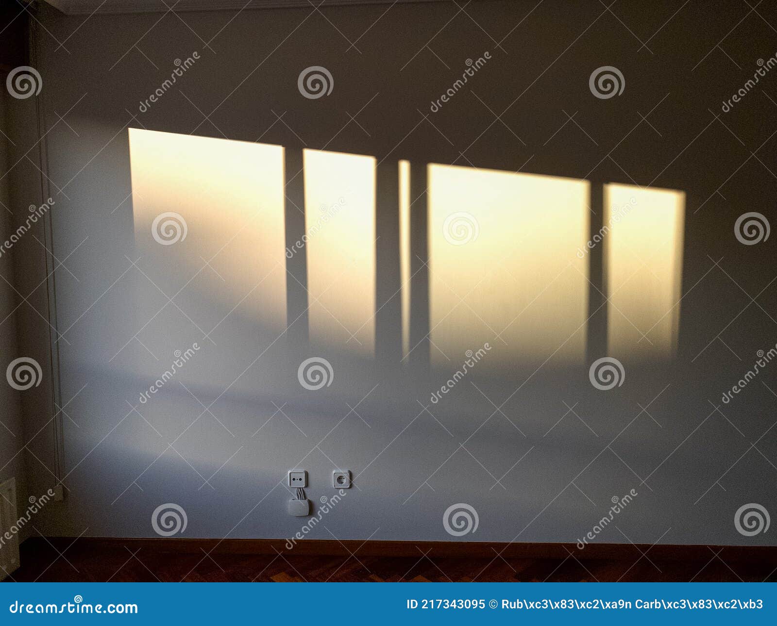 Sunlight through a Window on a Wall Stock Image - Image of living ...