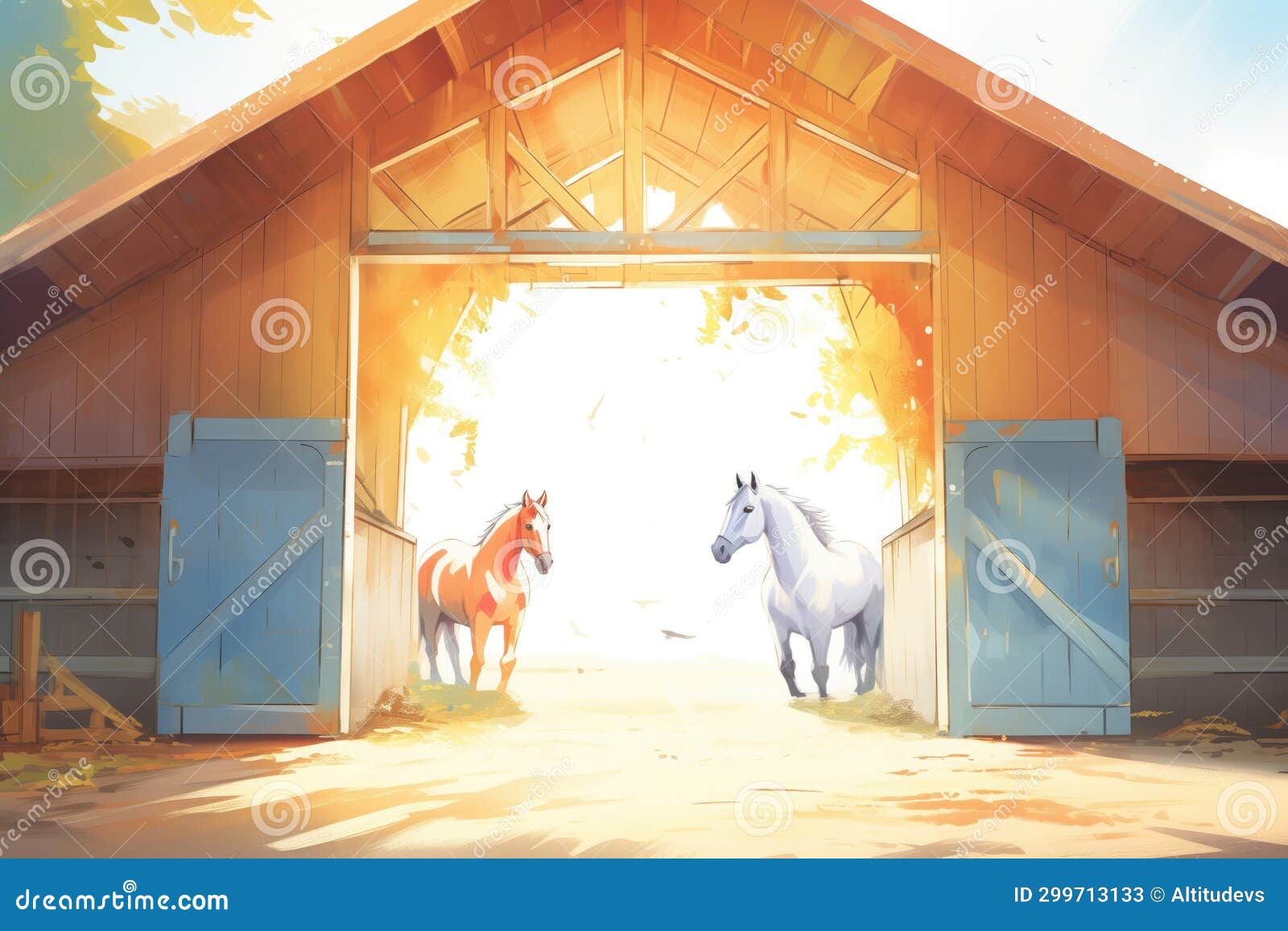 Barn Gate Door Fake False Faux Arch, Stone Wall Background Frame ...