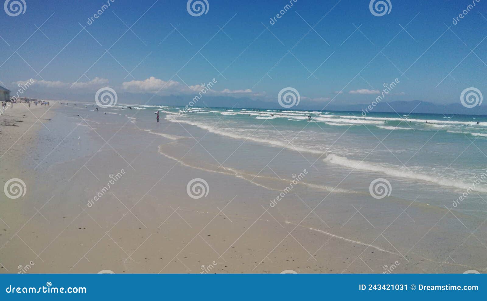Sunlit beach days stock image. Image of horizon, sunlight - 243421031