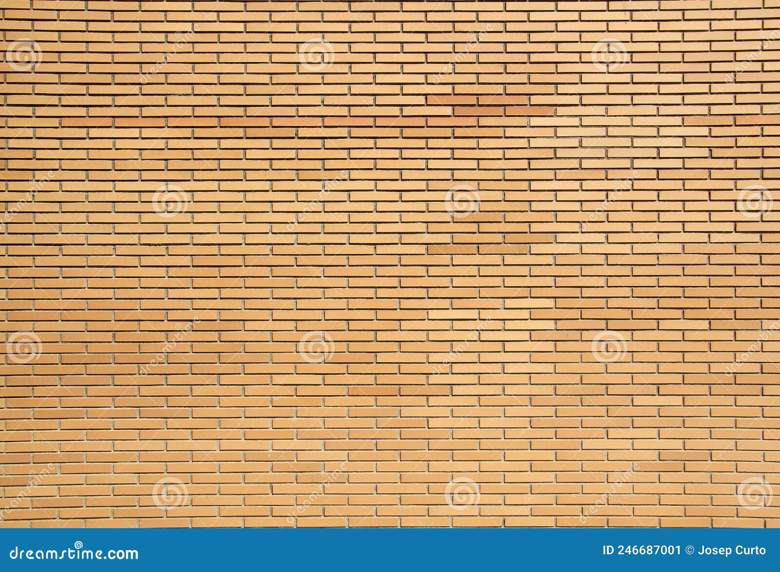 Sunlit Brick Wall, Exterior Stock Image - Image of textured, level ...