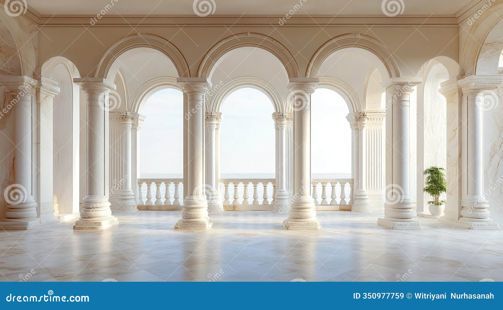 Classical Colonnade With Arcades And Columns Royalty-Free Stock Photo ...