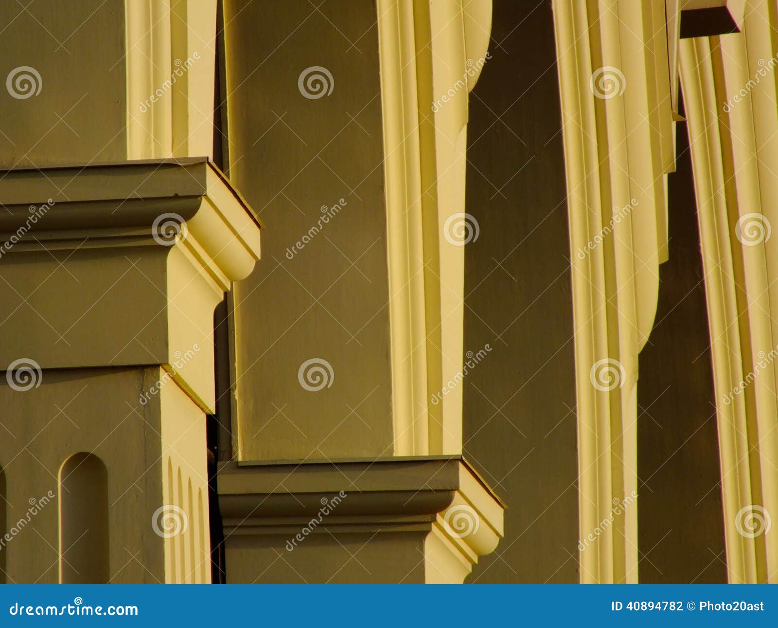 A Sunlit Colonnade with Arches Stock Photo - Image of building ...