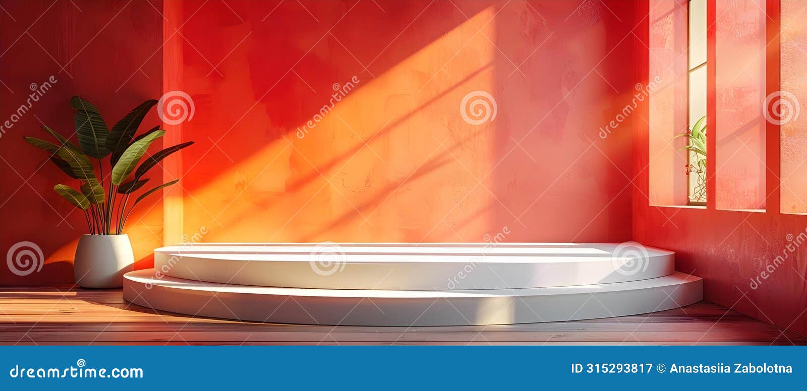 Sunlit Display Stage For Elegant Showcasing. Concept Sunlit Stage ...