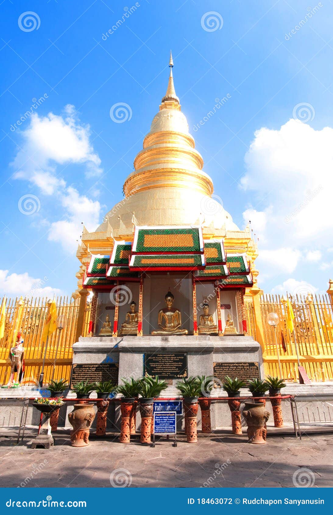 Sunlit Pagoda stock photo. Image of buddist, respect - 18463072