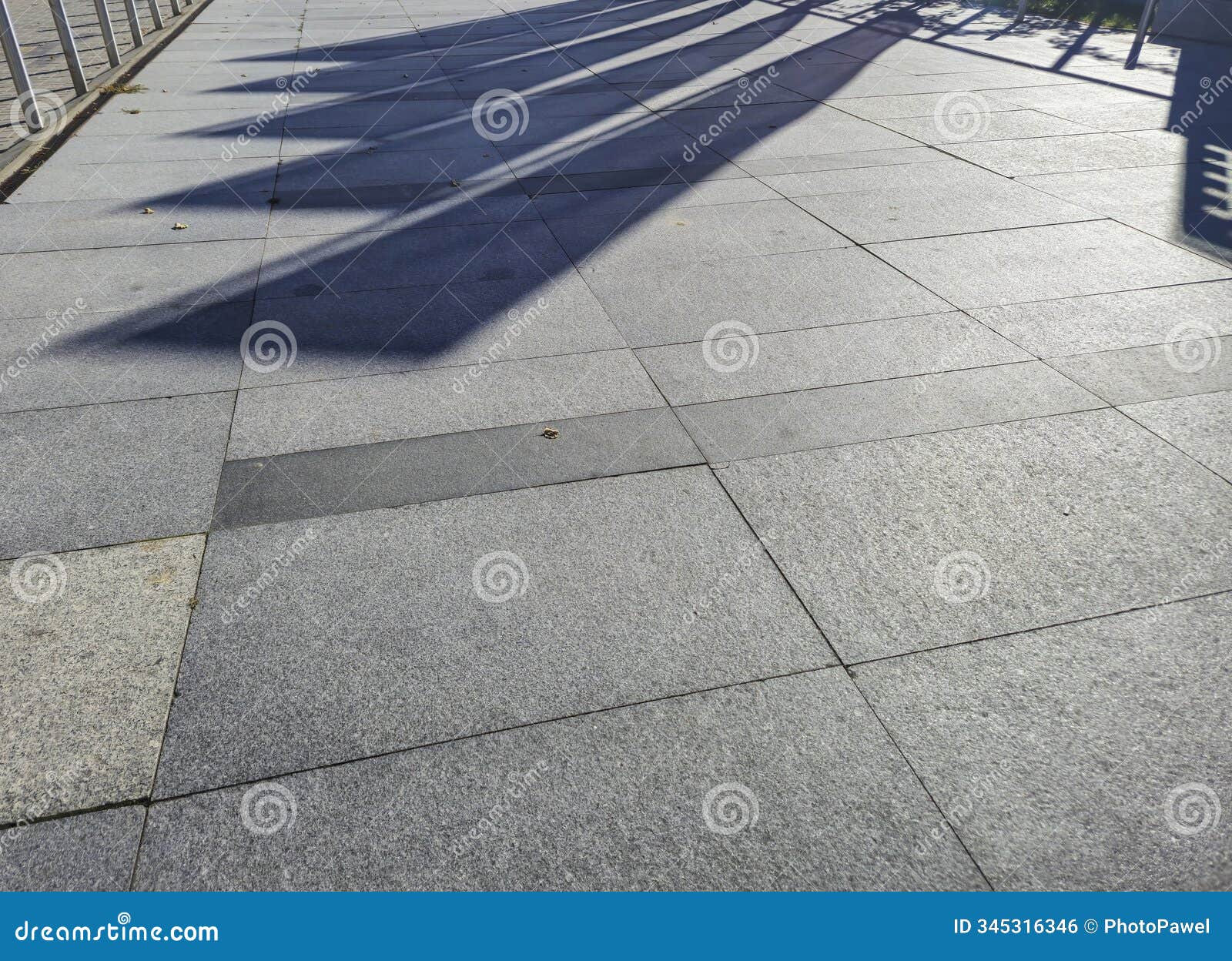 Sunlit Pavement Showing Shadows, Creating an Abstract Pattern. Ideal ...