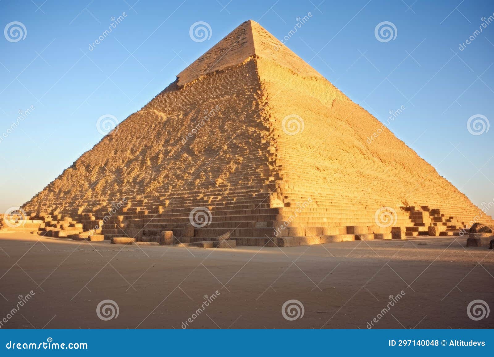 Sunlit Pyramid with a Darker, Shadowed Side Stock Photo - Image of ...