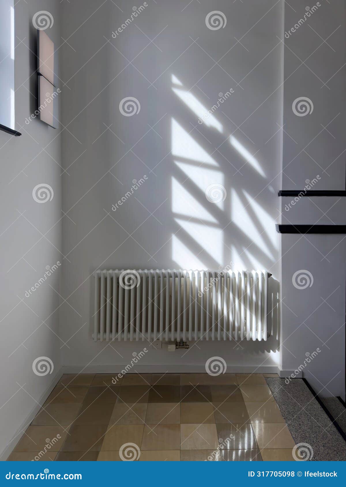 Sunlit Radiator in a Spacious Apartment Stock Photo - Image of heat ...