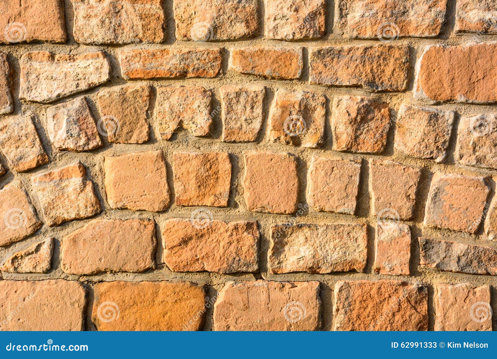 Sunlit Sandstone Brick Wall As a Background Stock Image - Image of ...