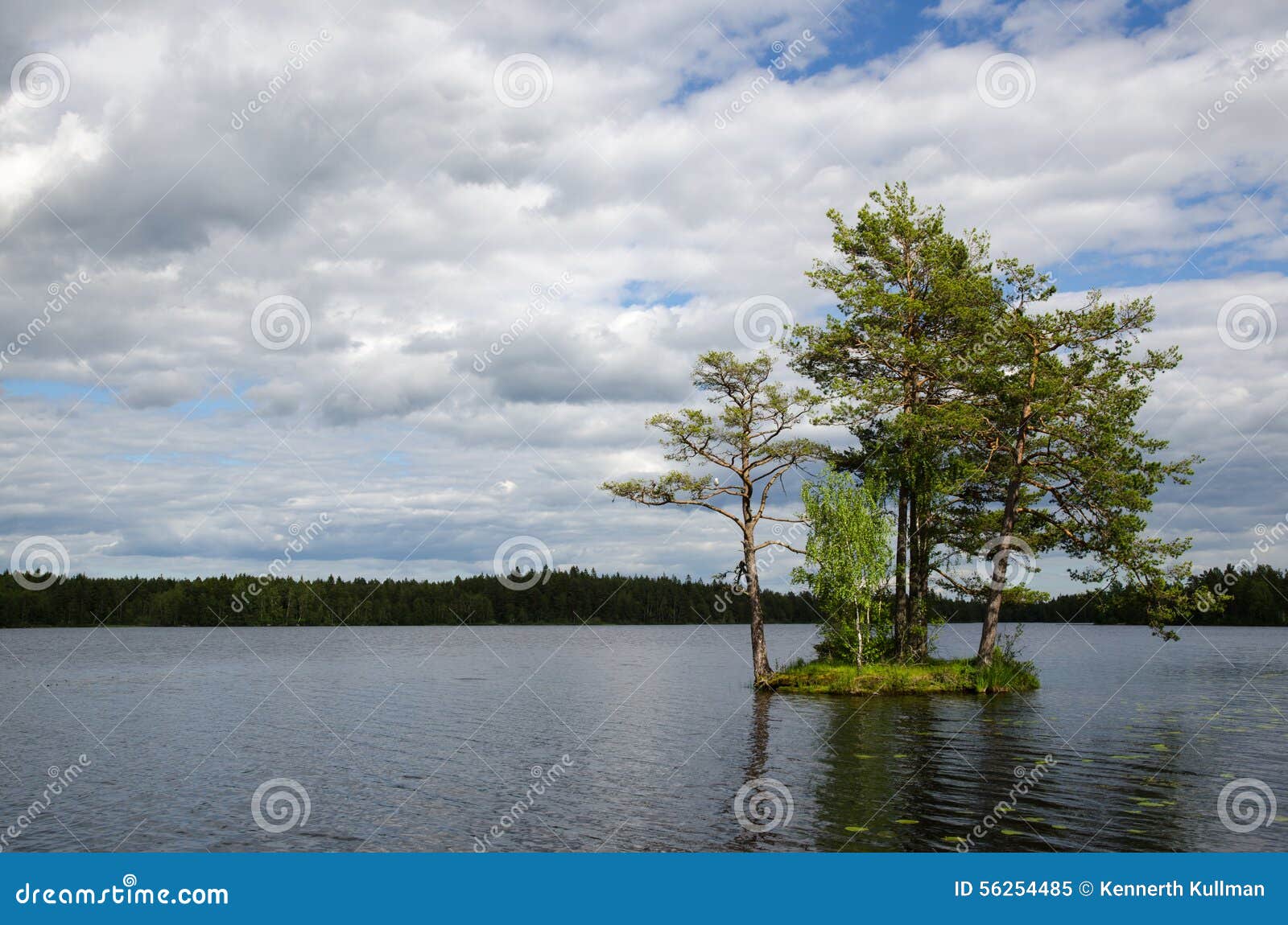 Sunlit small island stock image. Image of nature, light - 56254485