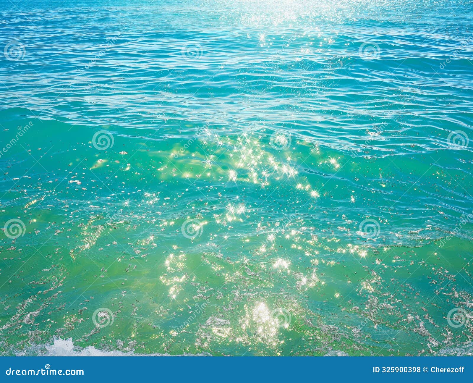 Sunlit Sparkles on Turquoise Ocean Waves Stock Photo - Image of fresh ...