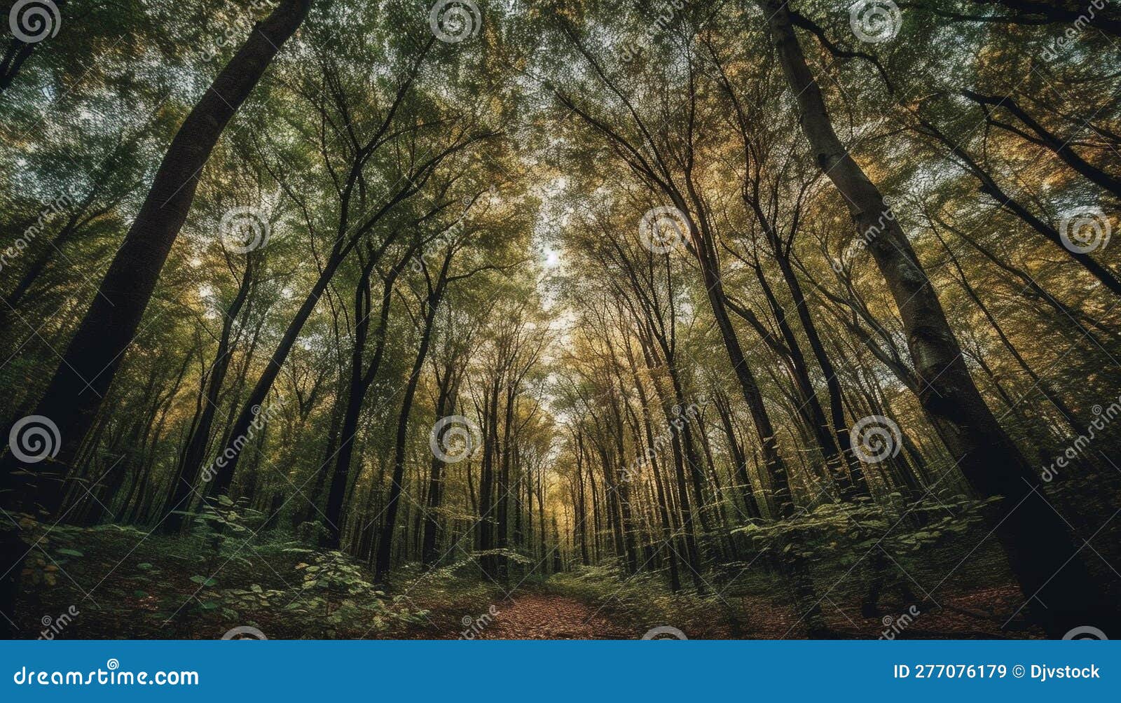 Sunlit Tree Branch in Tranquil Forest Landscape Generated by AI Stock ...