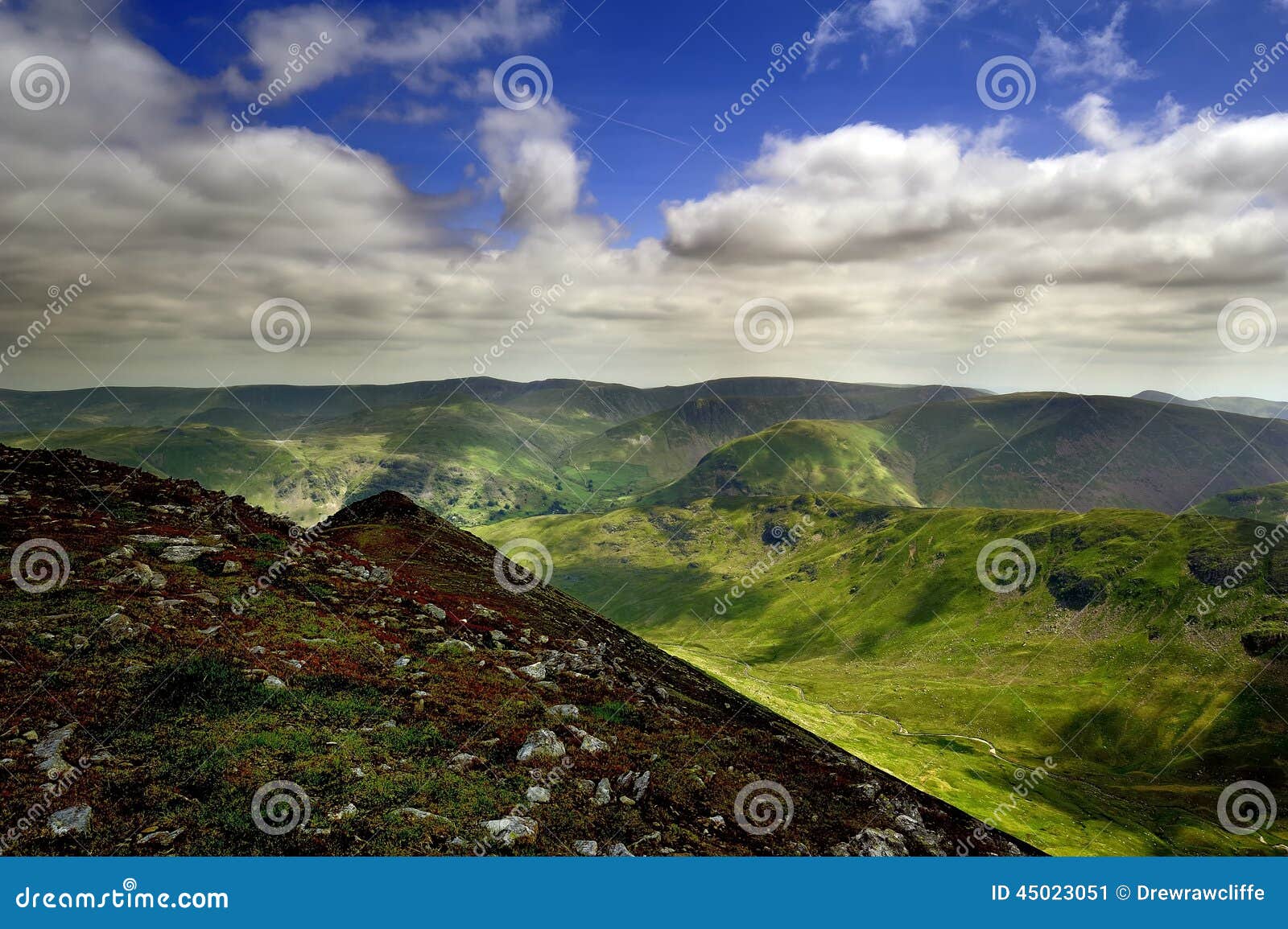 Sunlit Valley stock image. Image of stones, dove, boulders - 45023051