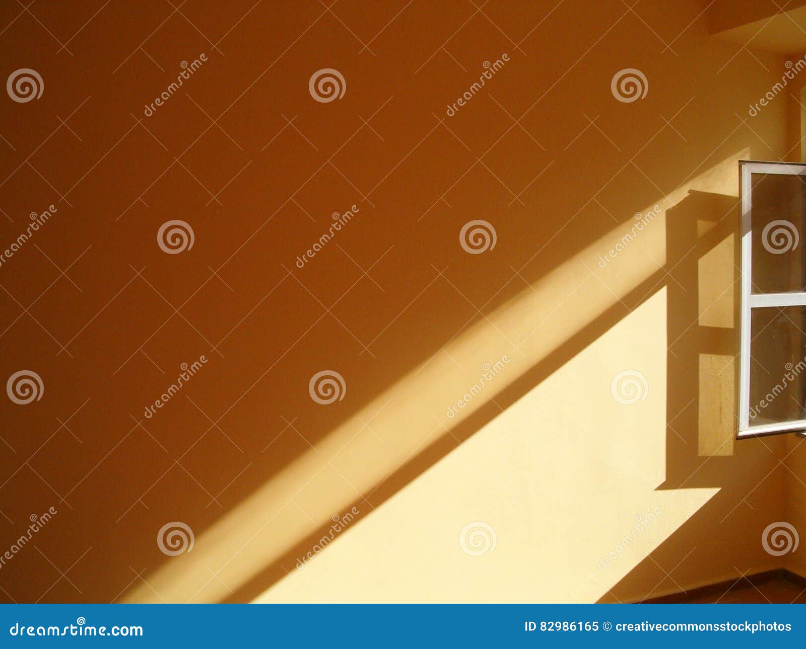 Sunlit Window On Wall Picture. Image: 82986165