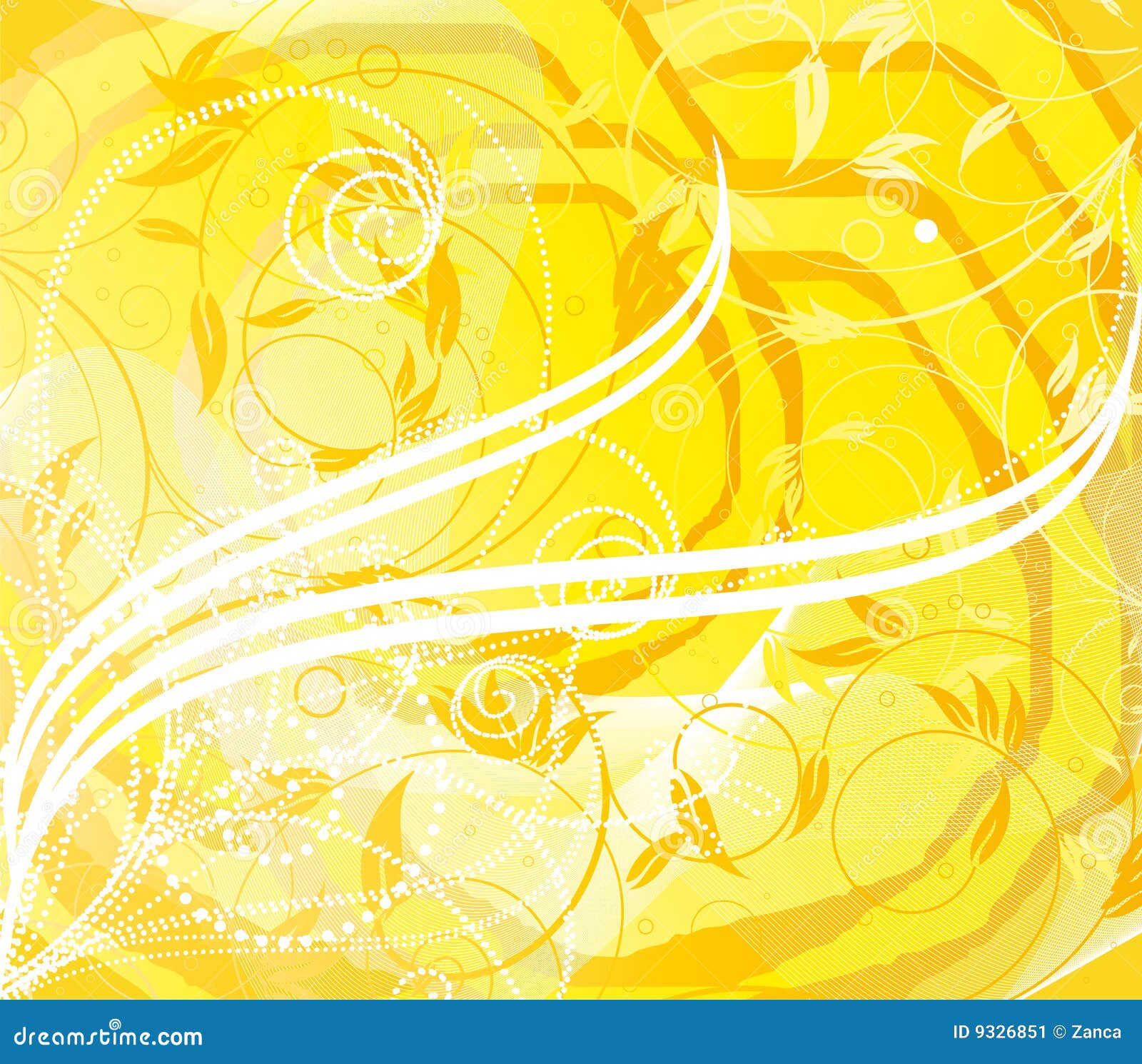 Sunny Abstract Flower Background Stock Vector - Illustration of line ...