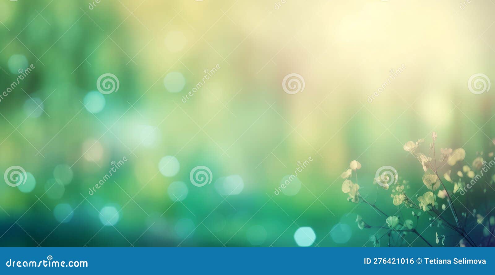 Sunny Summer Abstract Green and Yellow Nature Background, Blur, Bokeh ...
