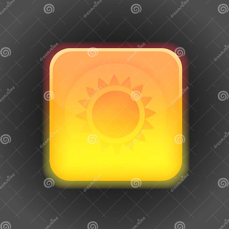 Sunny App Icon. Vector Design Element Stock Vector - Illustration of ...