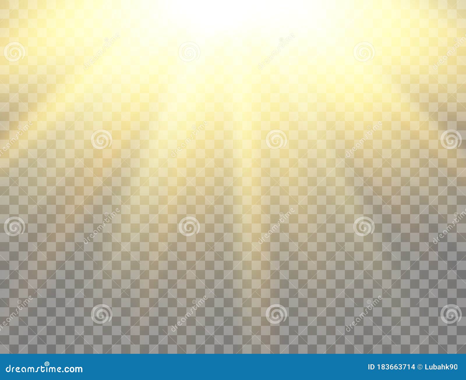 Sunny Backdrop. Sun Light on Transparent Background. Golden Glowing ...