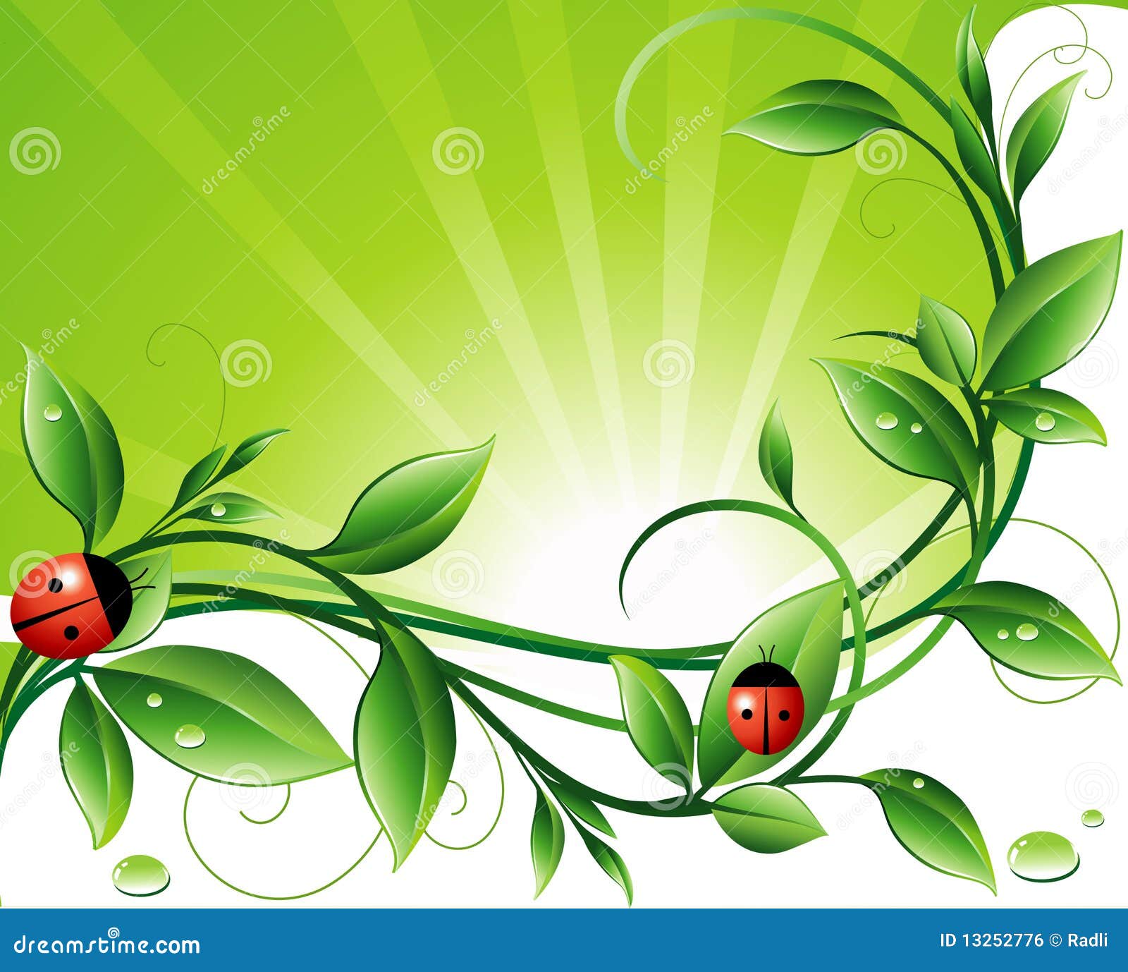 Sunny Day Background Template, Shade And Light Vector Illustration ...