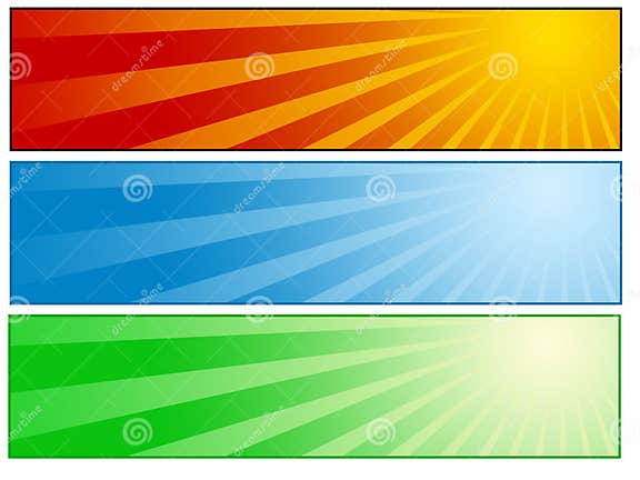 Sunny banner set stock illustration. Illustration of head - 6233829