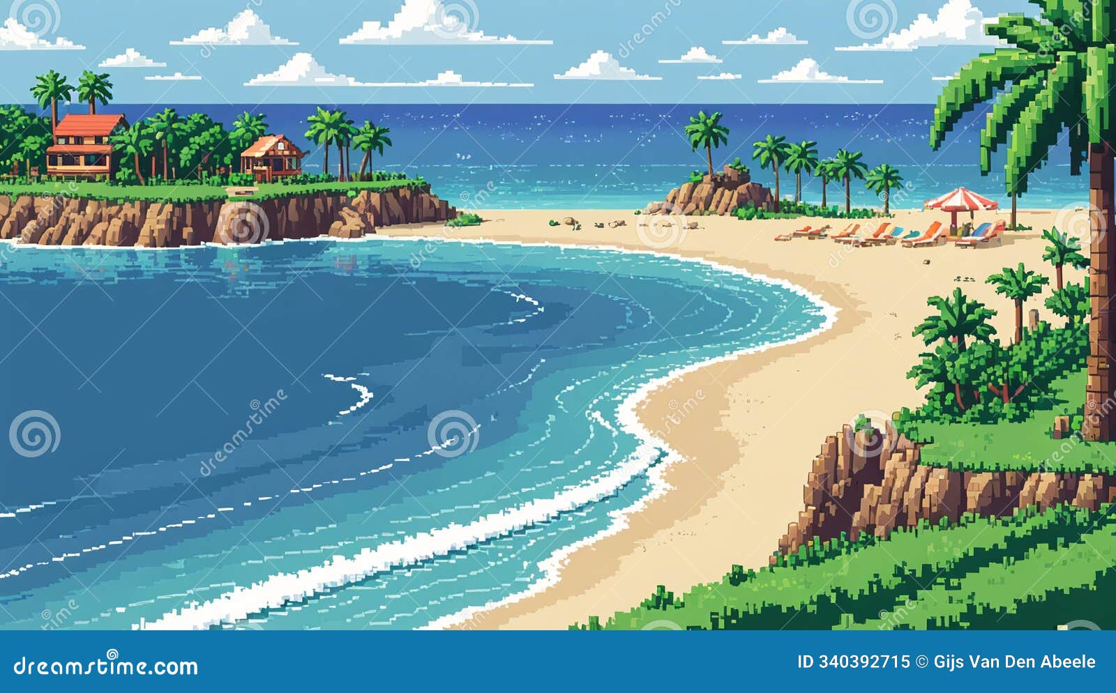 Pixelated Paradise A Retro Gaming Controller Reimagined In Vibrant ...