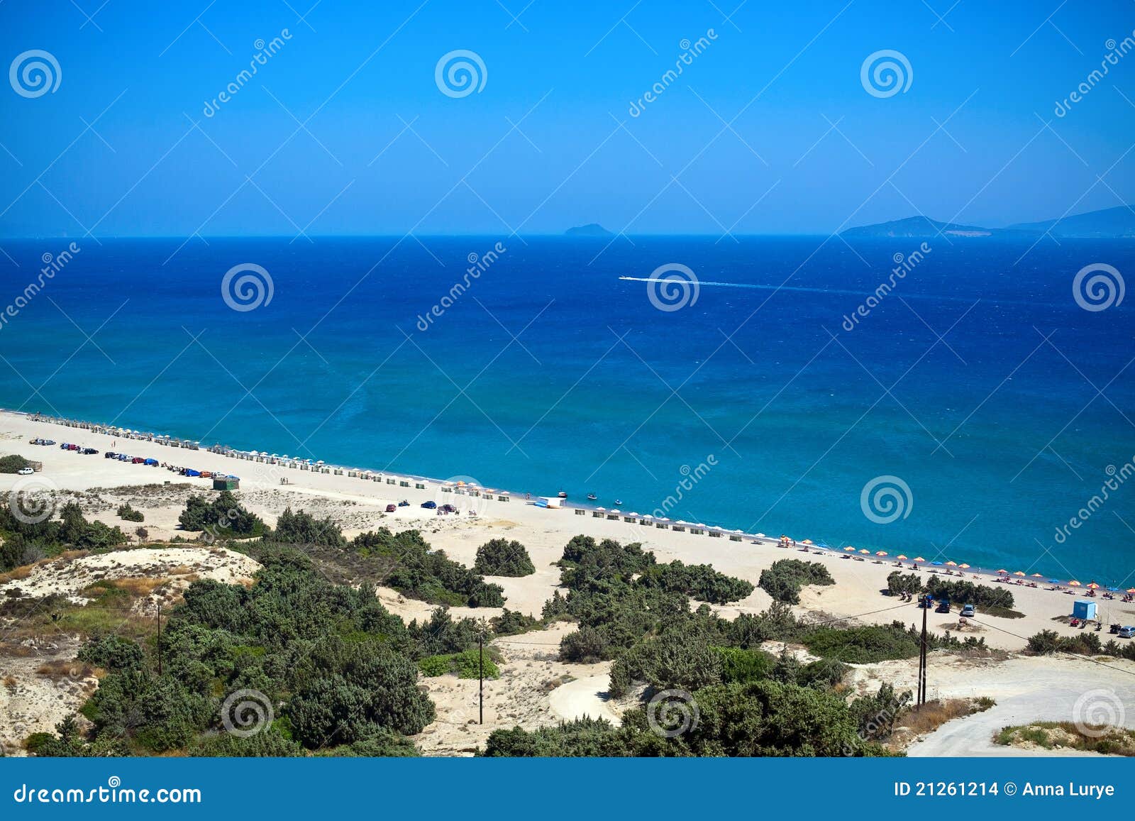 Sunny Beach, Kos Island stock photo. Image of dodecanese - 21261214