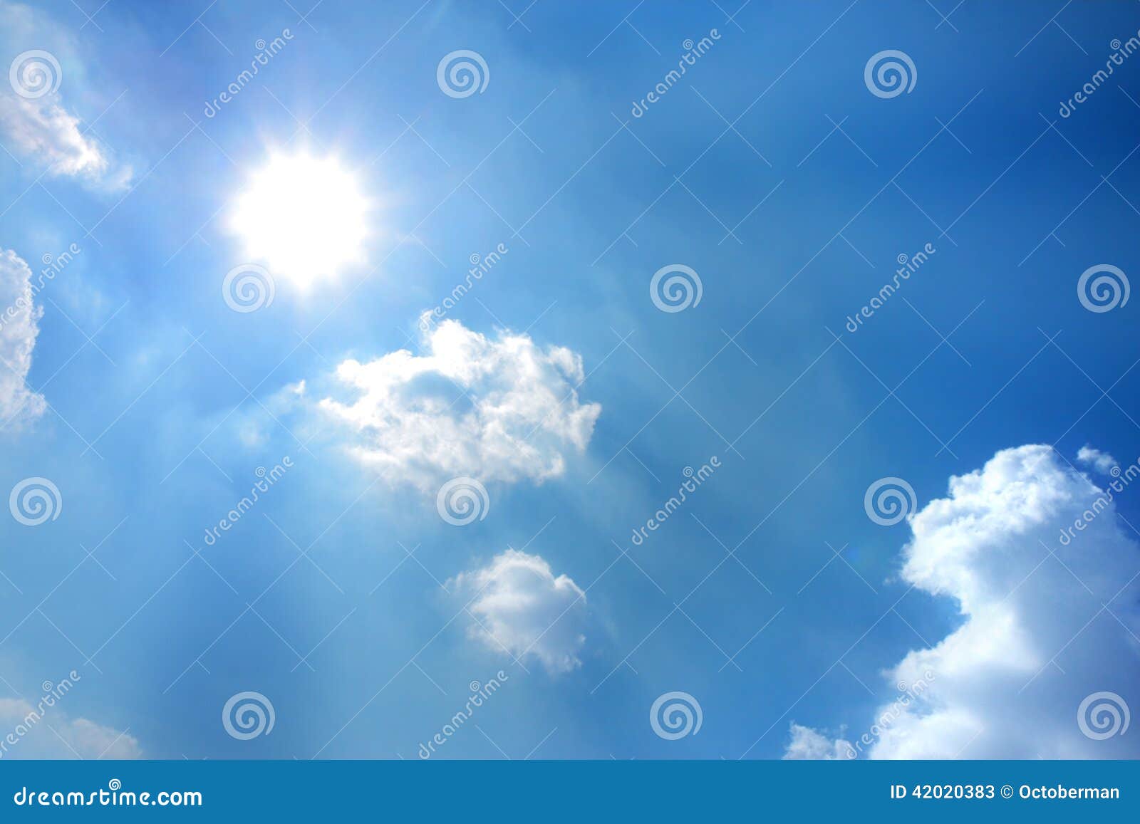 Sunny Blue Sky stock image. Image of perfection, meteorology - 42020383