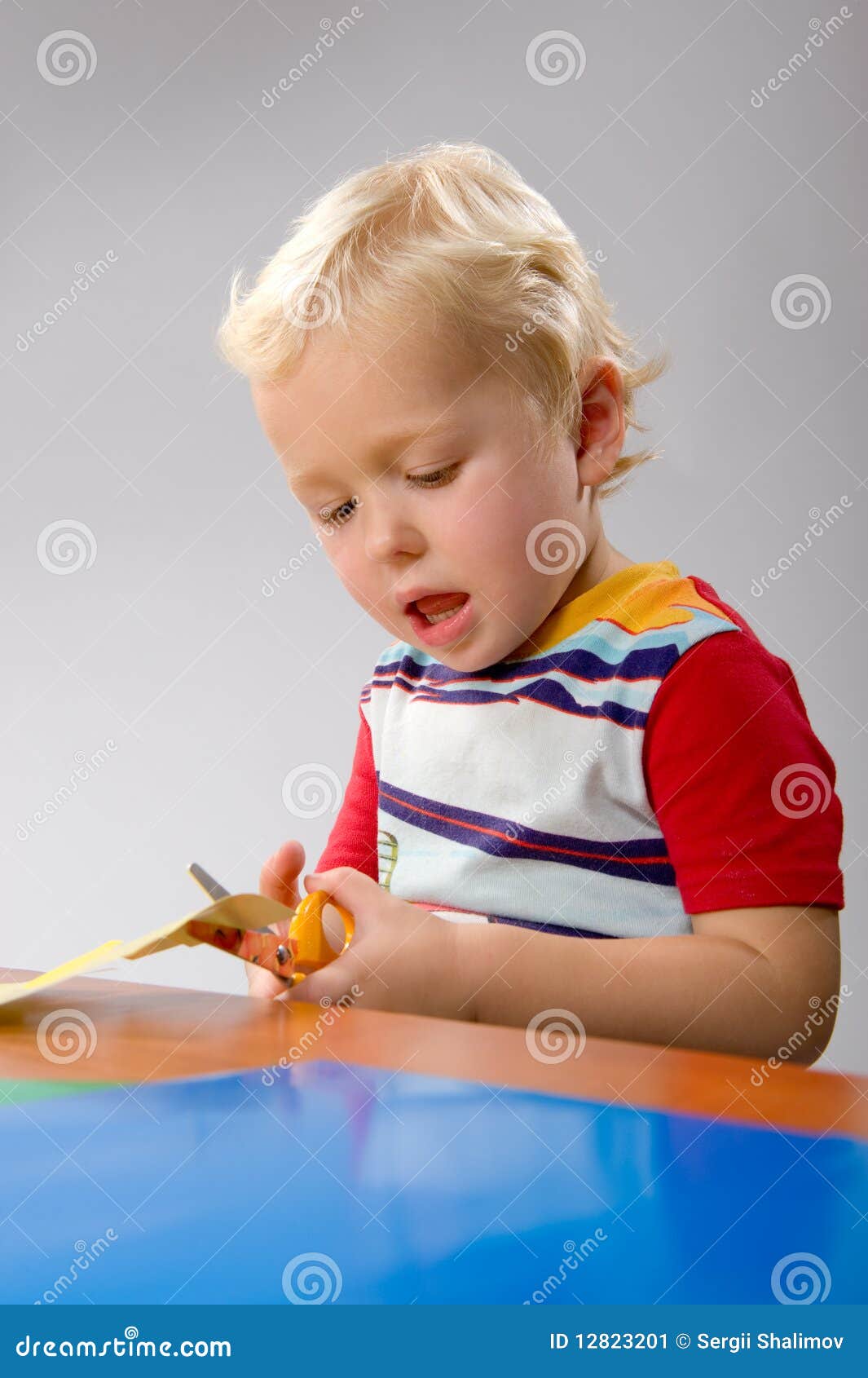 Sunny boy stock image. Image of beautiful, scissors, paper - 12823201