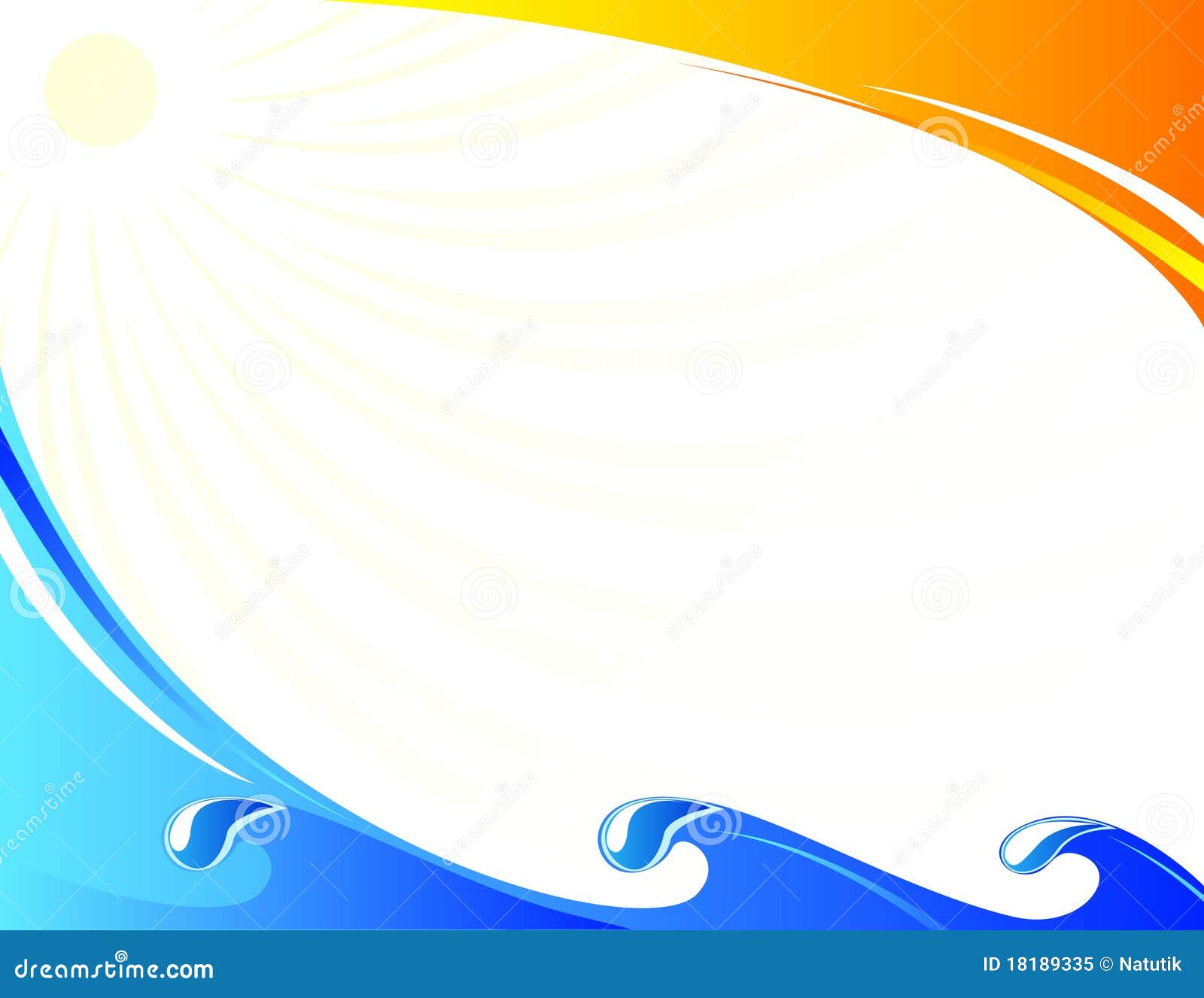Sunny card stock vector. Illustration of background, summer - 18189335