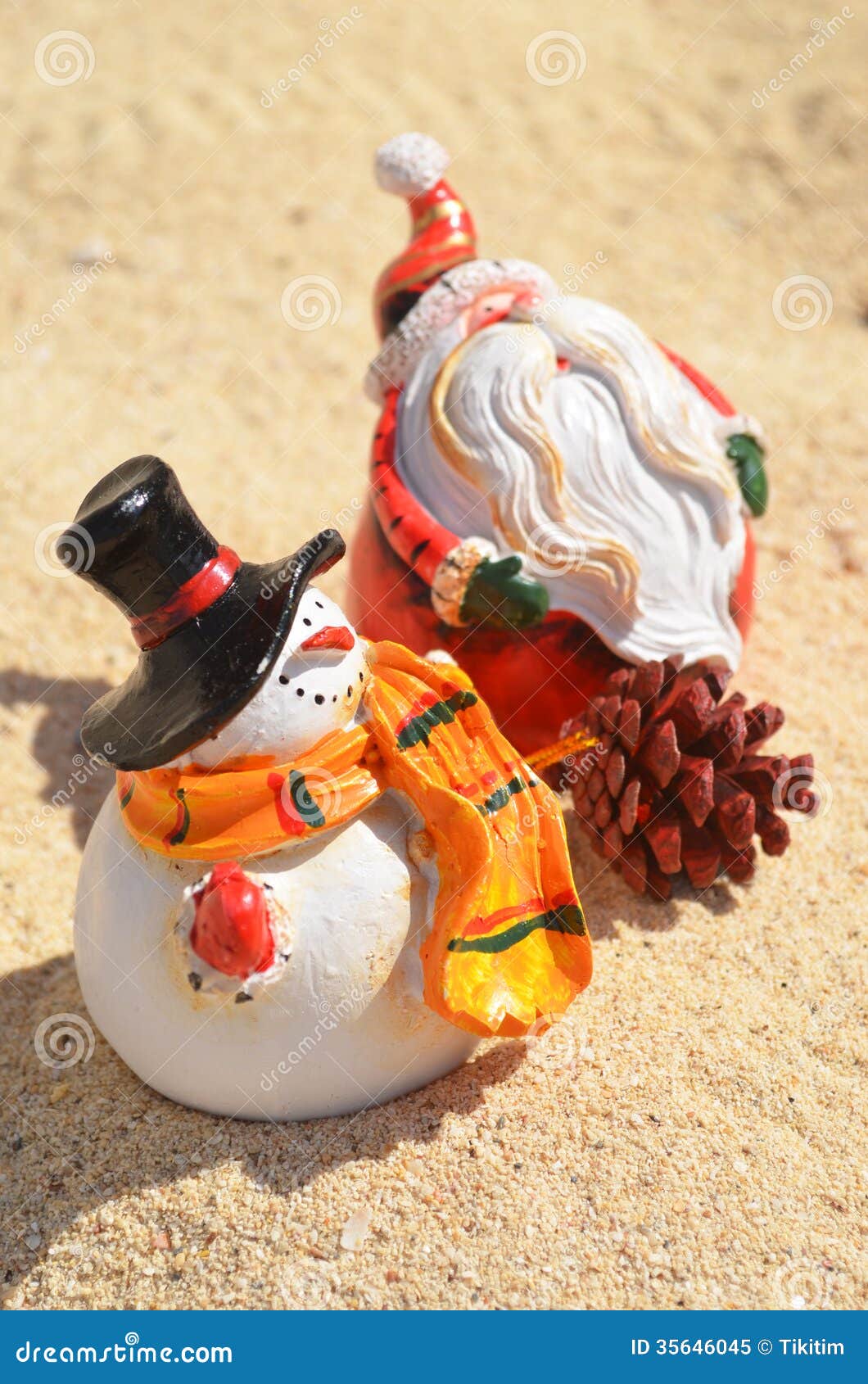 Sunny Christmas stock image. Image of sand, bright, santa - 35646045