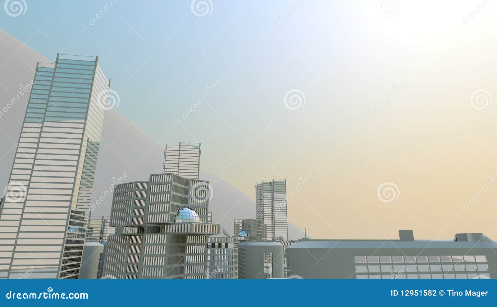Sunny city view background stock illustration. Illustration of extreme ...
