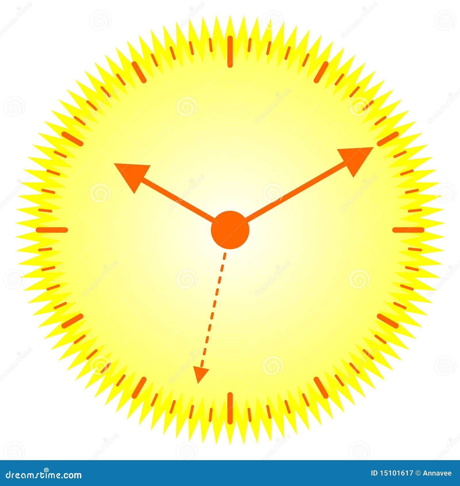 Sunny clock stock vector. Illustration of graphic, love - 15101617