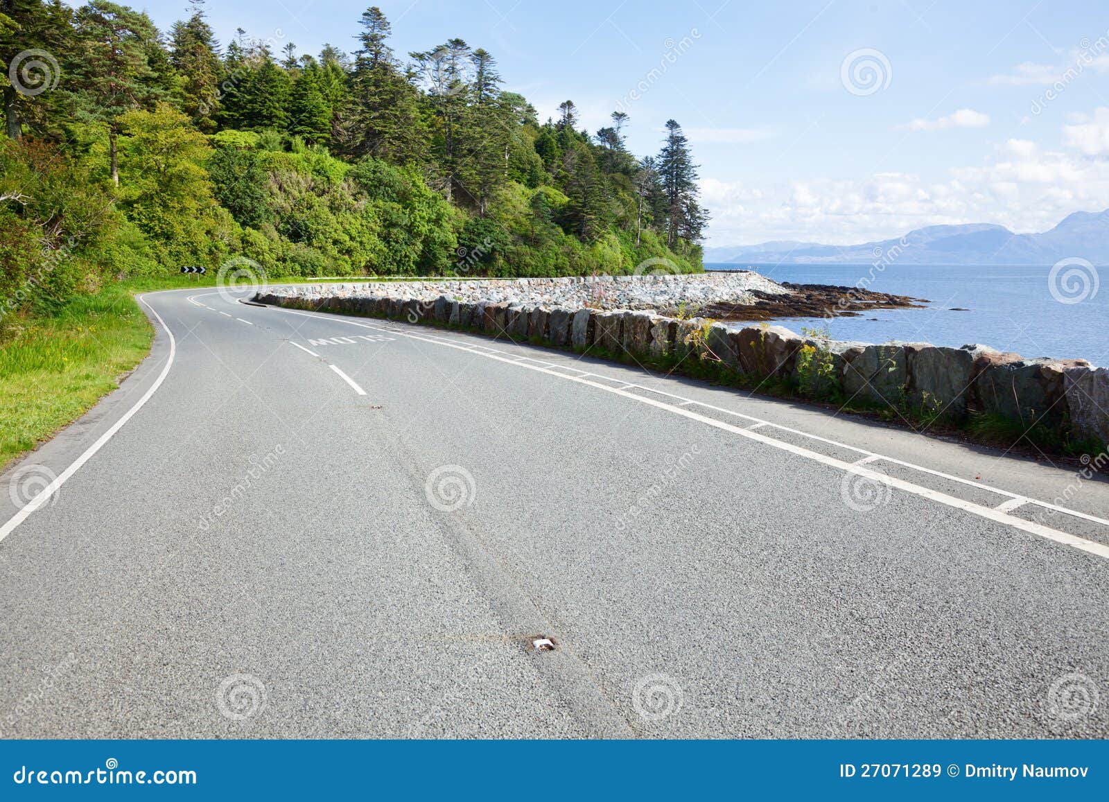 Sunny coastline road stock image. Image of summer, tourism - 27071289