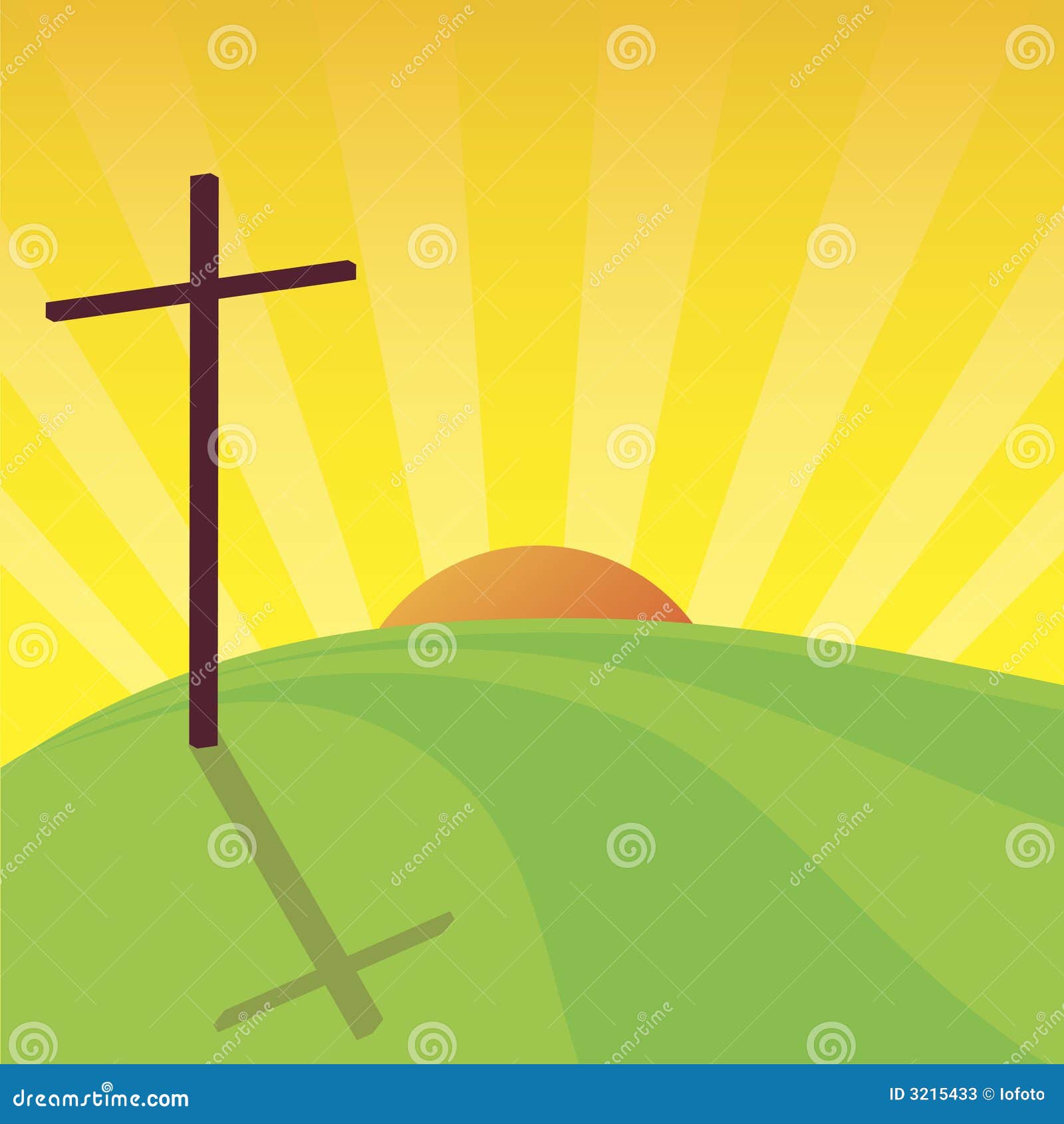 Sunny cross stock illustration. Illustration of cross - 3215433