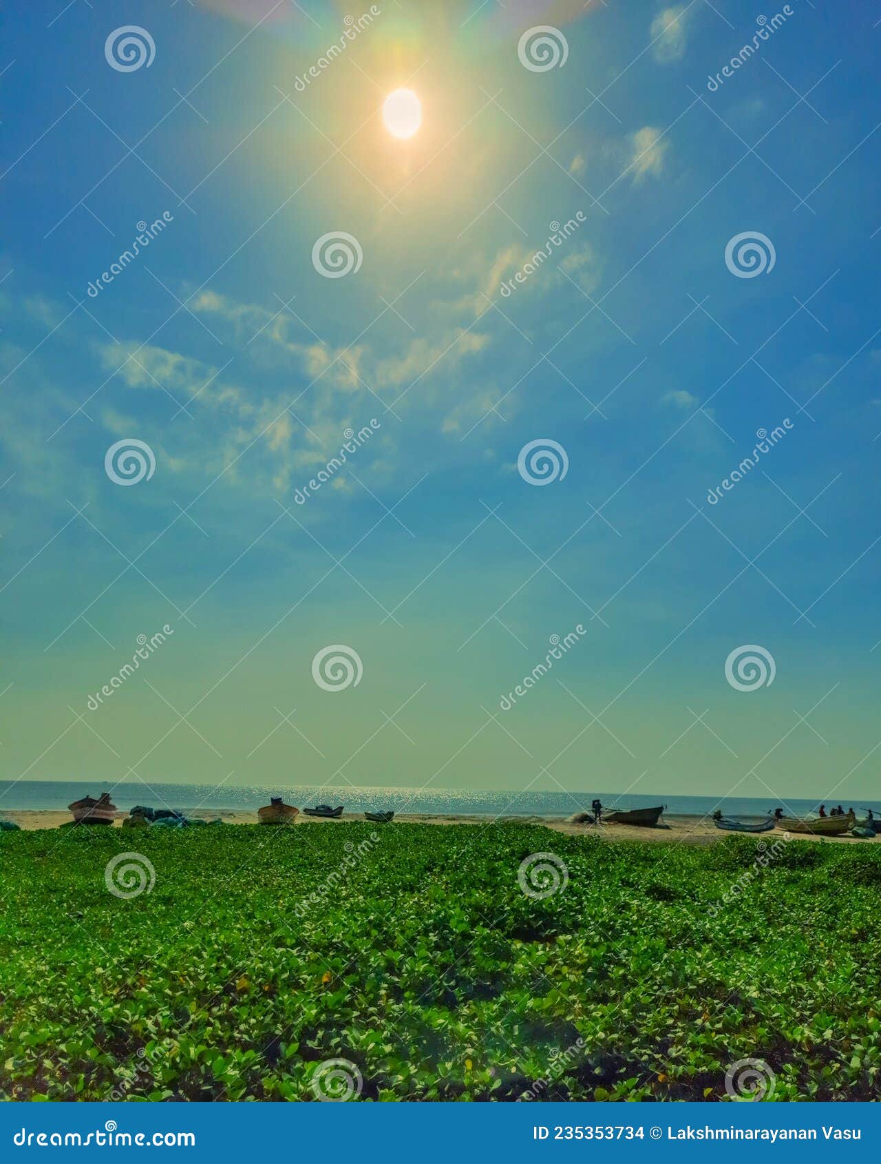 Sunny day at beach stock photo. Image of shore, summer - 235353734