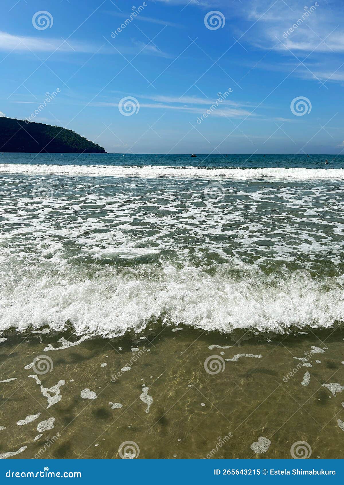 Sunny Day on the Beach with Calm and Clean Sea. Stock Image - Image of ...