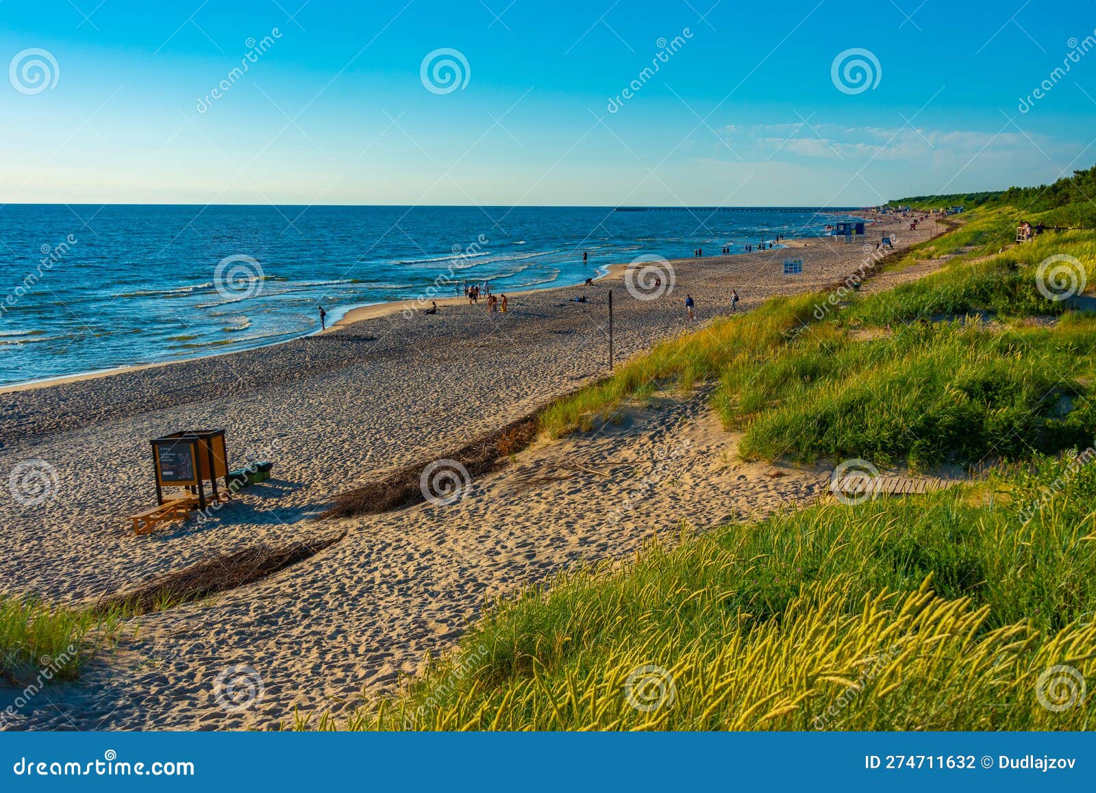A Sunny Day at a Beach in Palanga, Lithuania Stock Photo - Image of ...