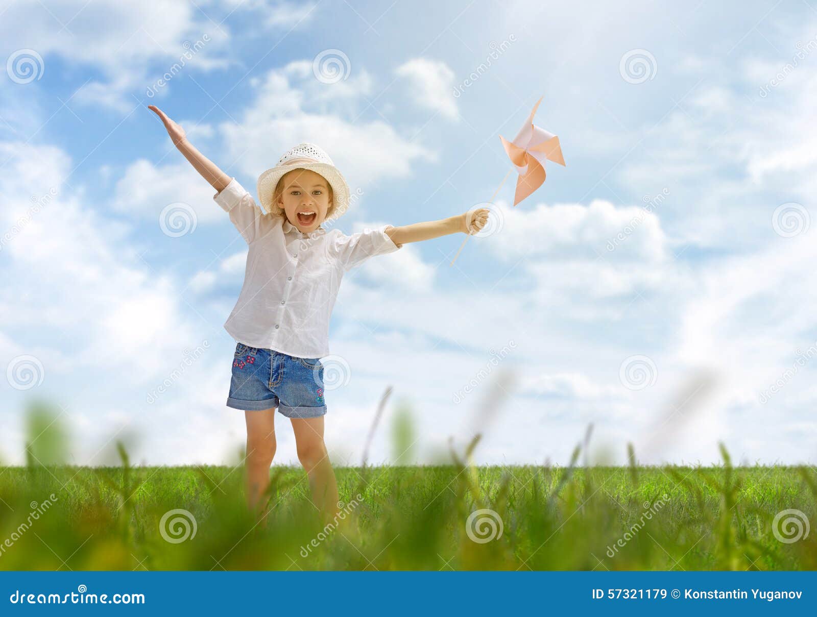 Sunny day stock image. Image of little, play, grass, lifestyle - 57321179