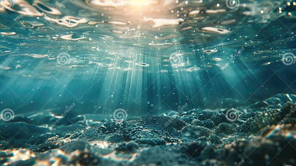 A Sunny Day with a Bright Reflection on the Water Surface Stock Photo ...