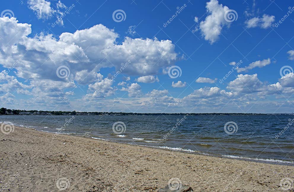 Sunny Day at Conimicut Point Beach -01 Stock Photo - Image of sand ...