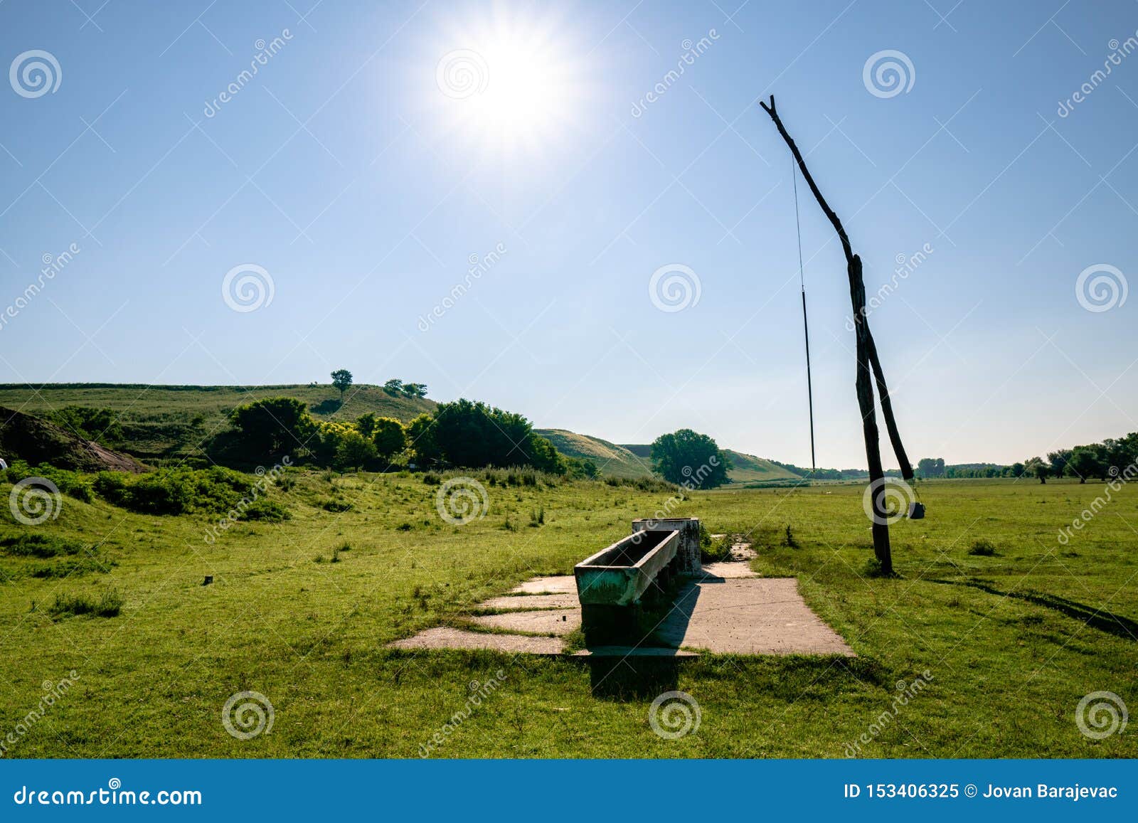 Sunny day in country side stock image. Image of heat - 153406325