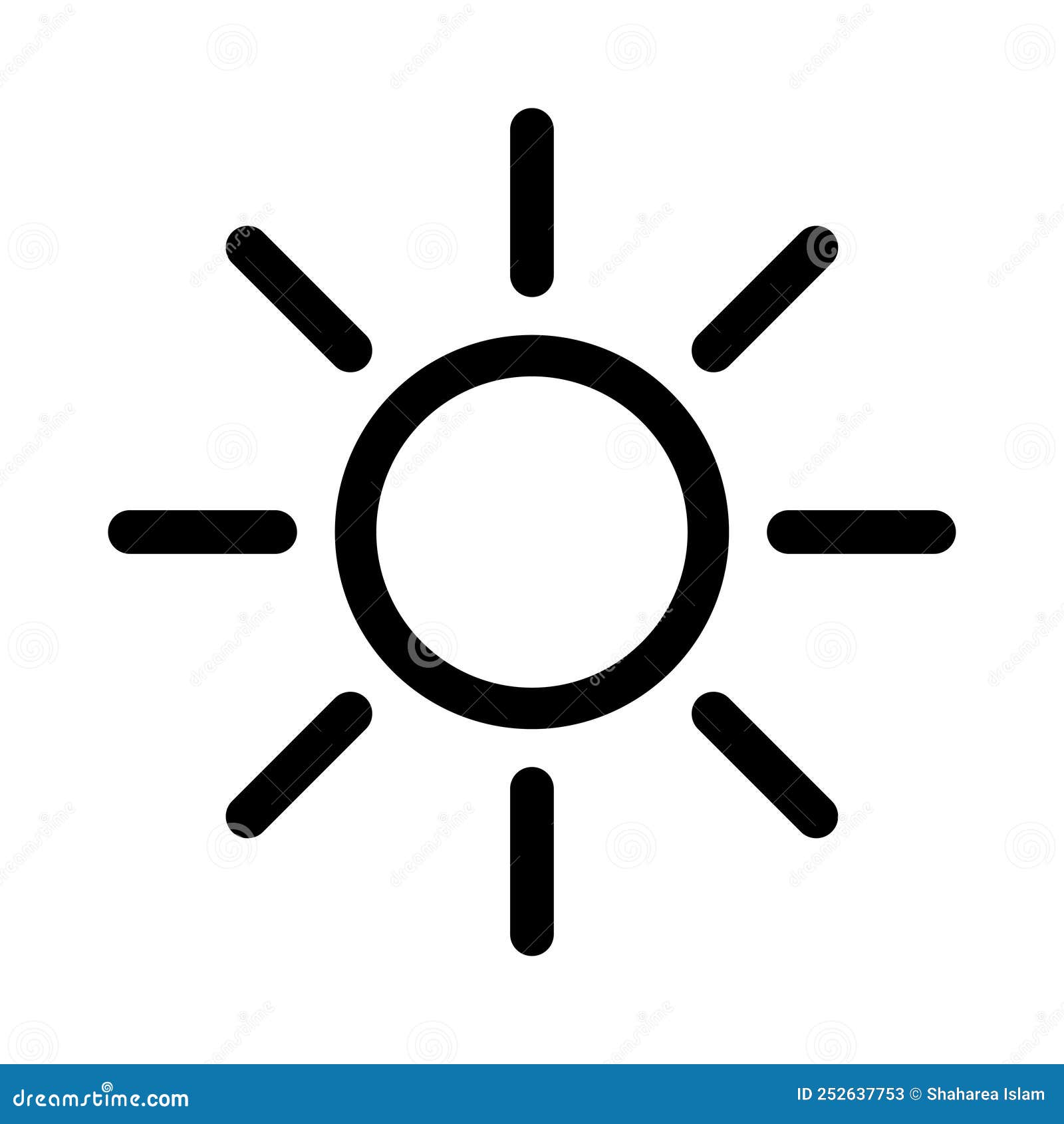 Sunny day icon stock vector. Illustration of symbol - 252637753