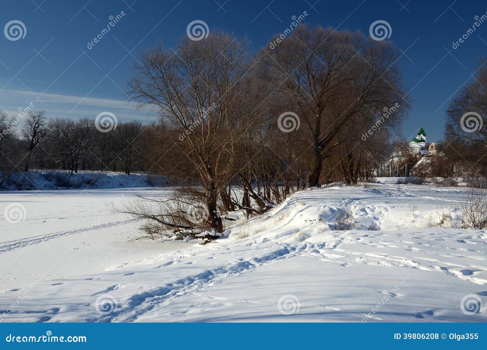 Sunny day in January stock photo. Image of winter, voltage - 39806208
