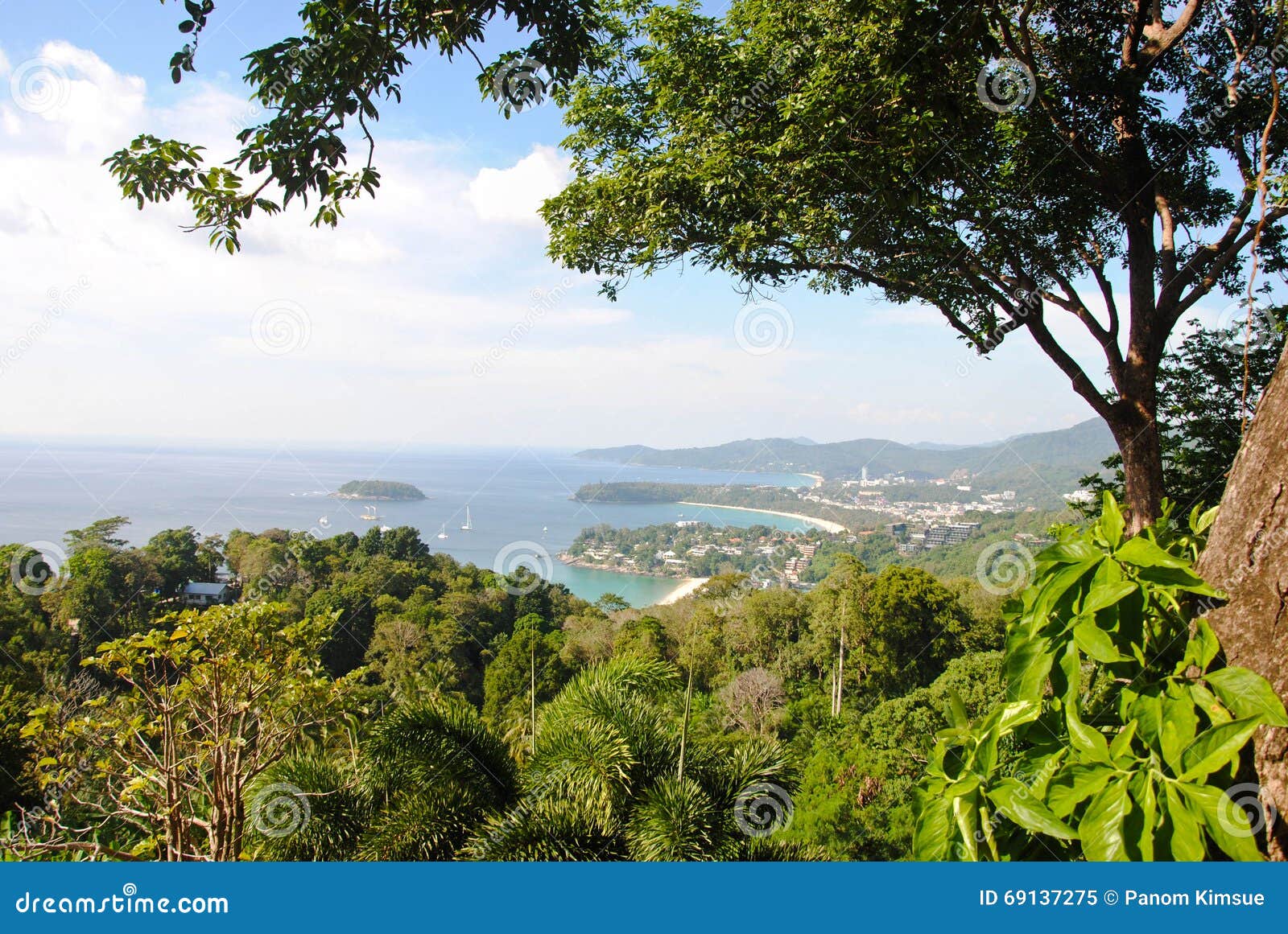 Sunny Day at Karon View Point, Phuket, Thailand Stock Image - Image of ...