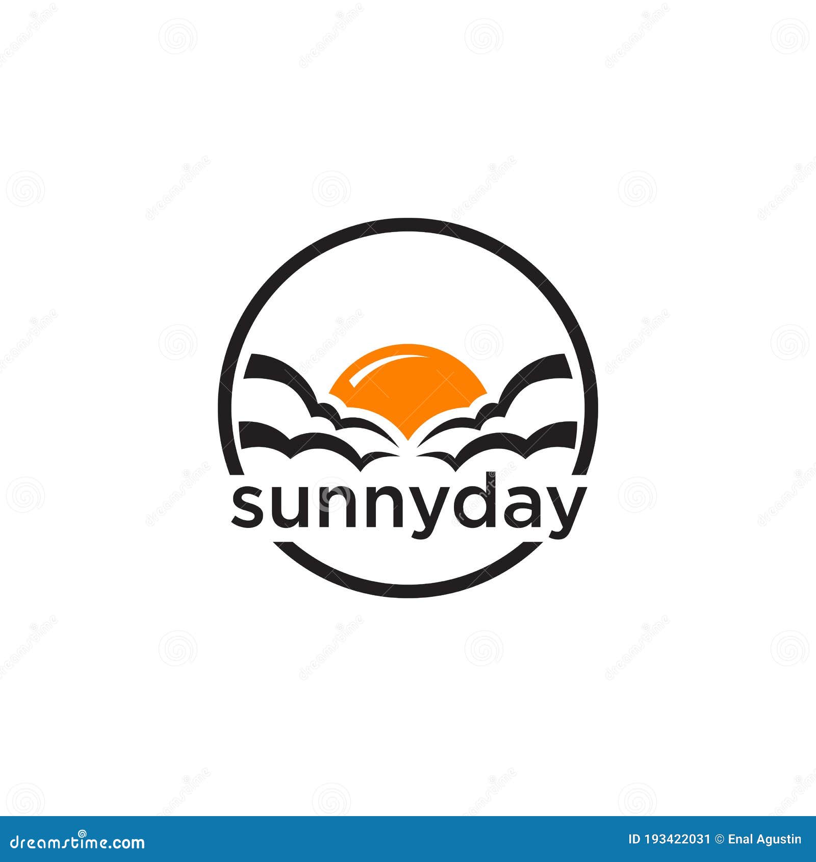 Sunny Day Logo Design Template Stock Vector - Illustration of nature ...
