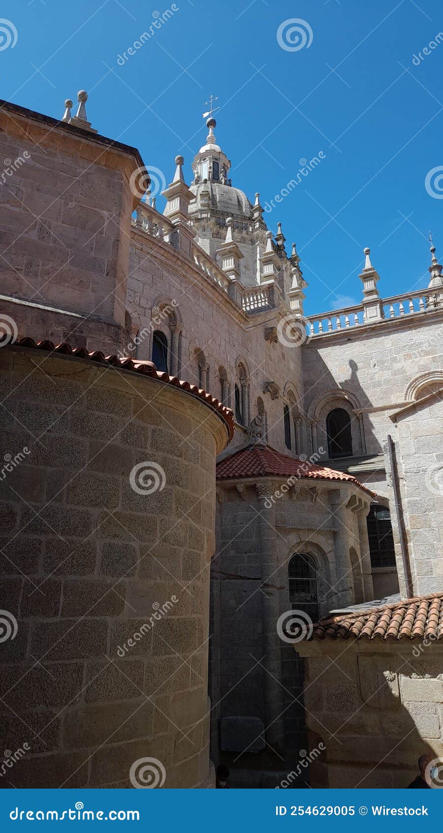 Sunny Day Over an Old Castle, Vertical Shot Stock Image - Image of ...
