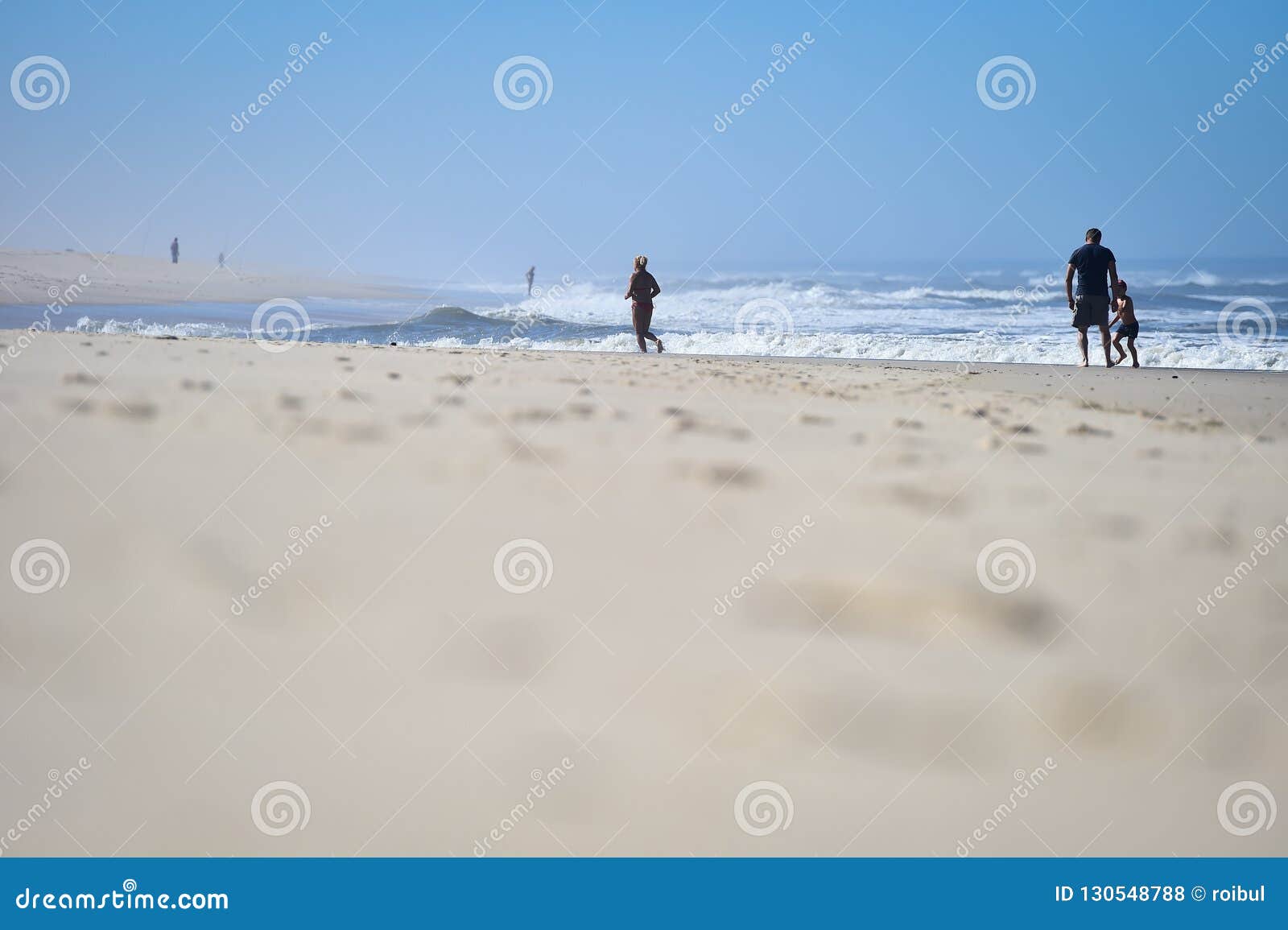 Sunny Day Scene at the Beach Editorial Stock Photo - Image of peace ...